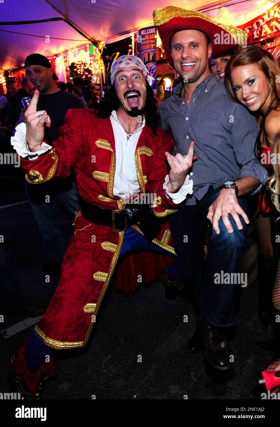 Captain Morgan and the Morganettes celebrate with basketball fans ...