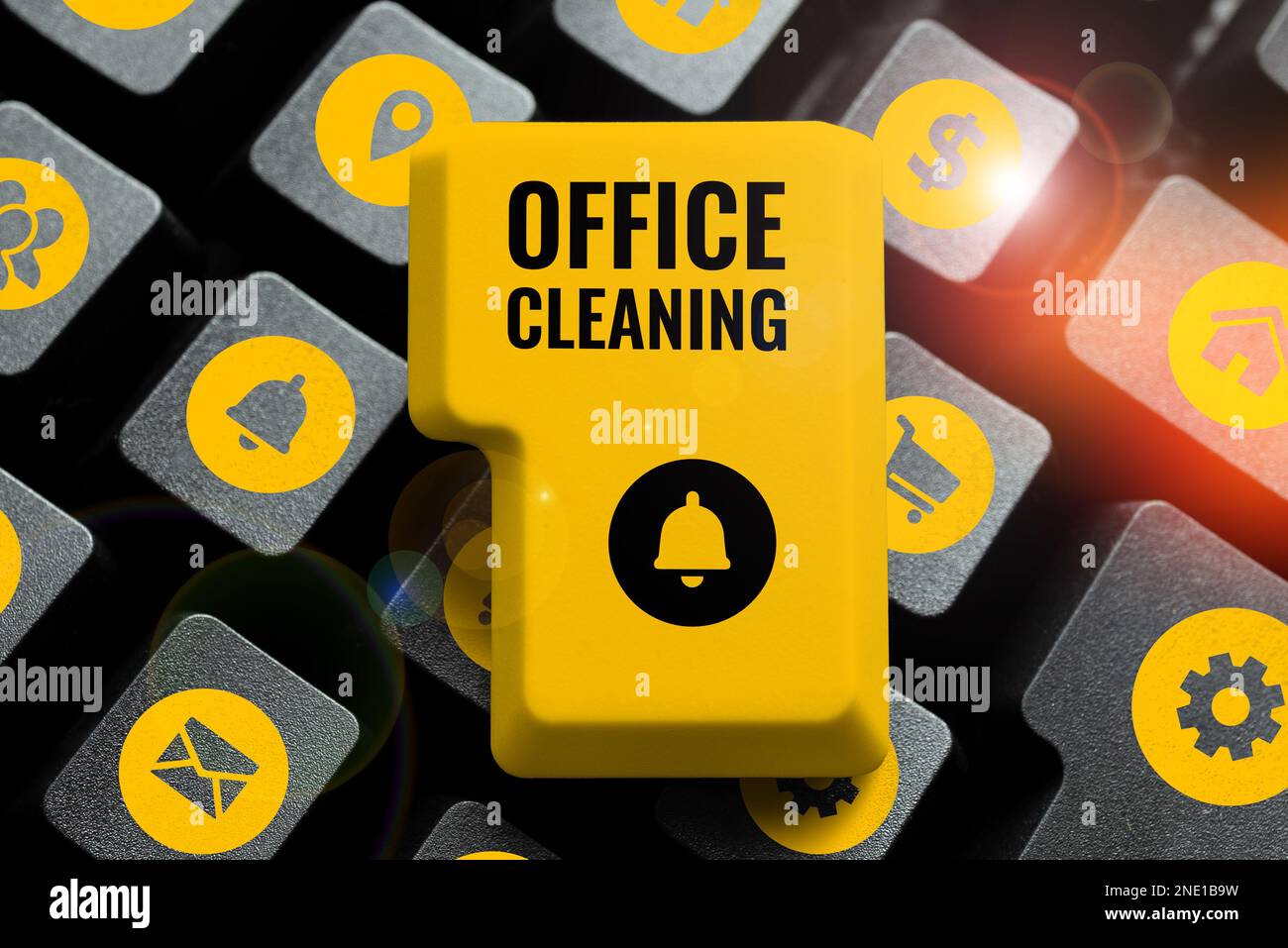 Writing displaying text Office Cleaning. Business approach the action ...