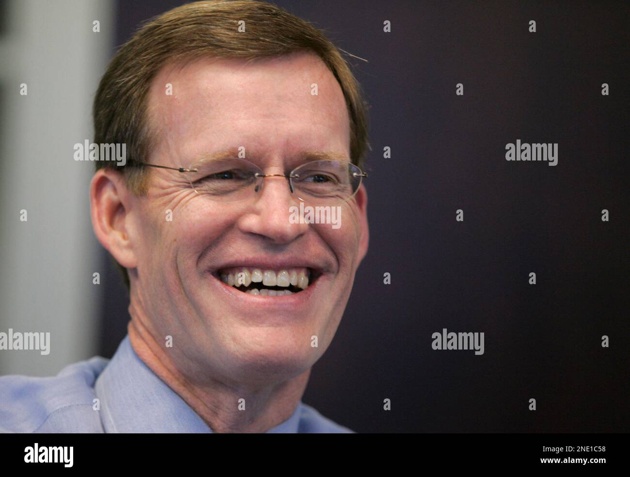 Genworth Financial CEO Mike Frazier, in his conference room during an ...
