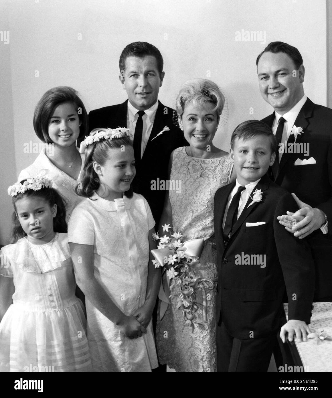 Actress Jane Powell and her new husband James Fitzgerald with best man ...