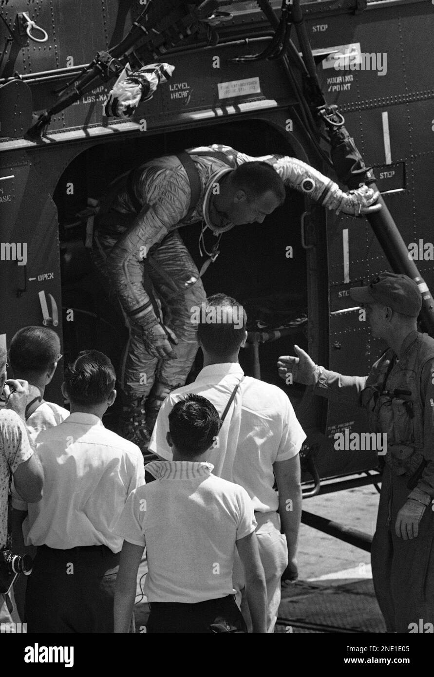 America?s first space man, astronaut Alan B. Shepard, Jr., is shown ...