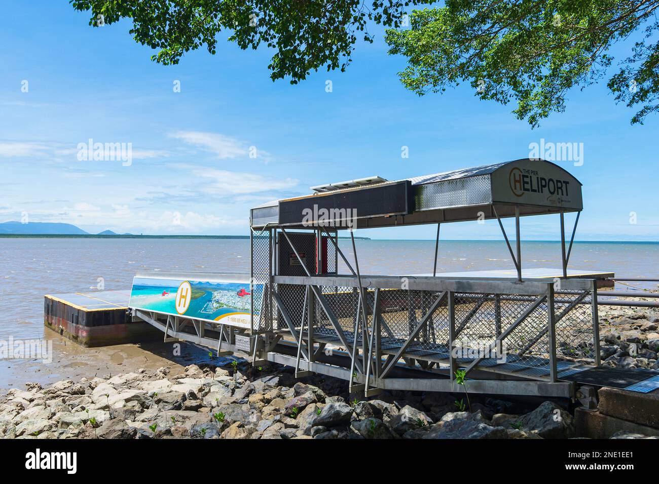 Heliport of GBR Helicopters company on Cairns Esplanade, Far North ...