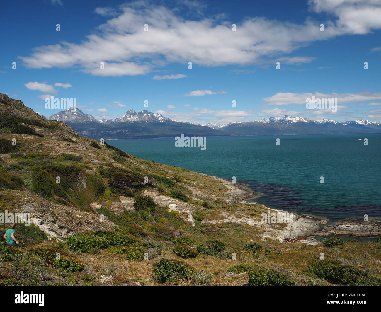 Views over the Beagle channel from Tierra del Fuego National Park ...