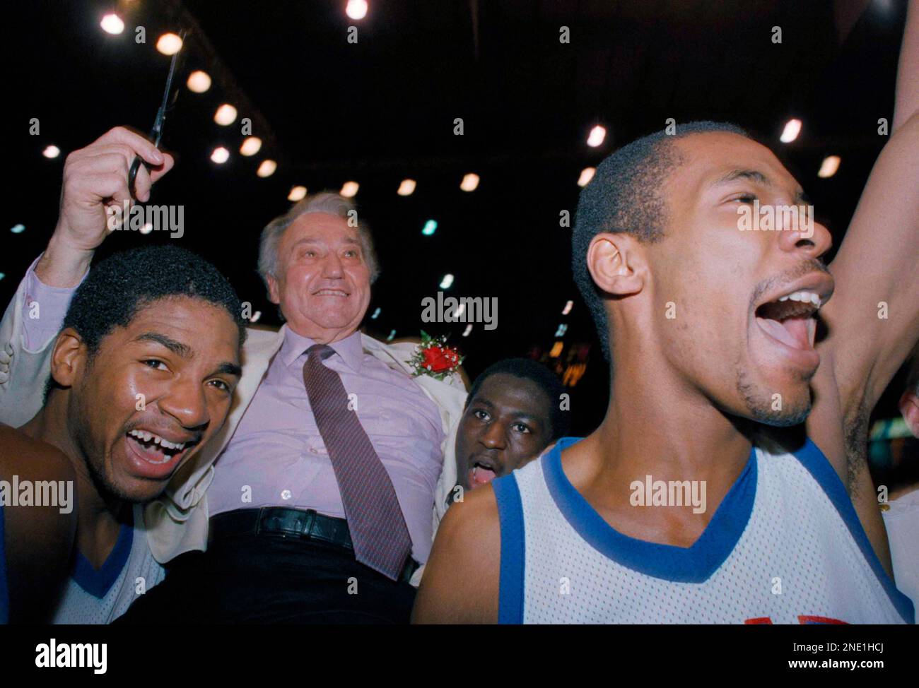 Ray Meyer basketball coach at the last game on March 10, 1984. (AP ...