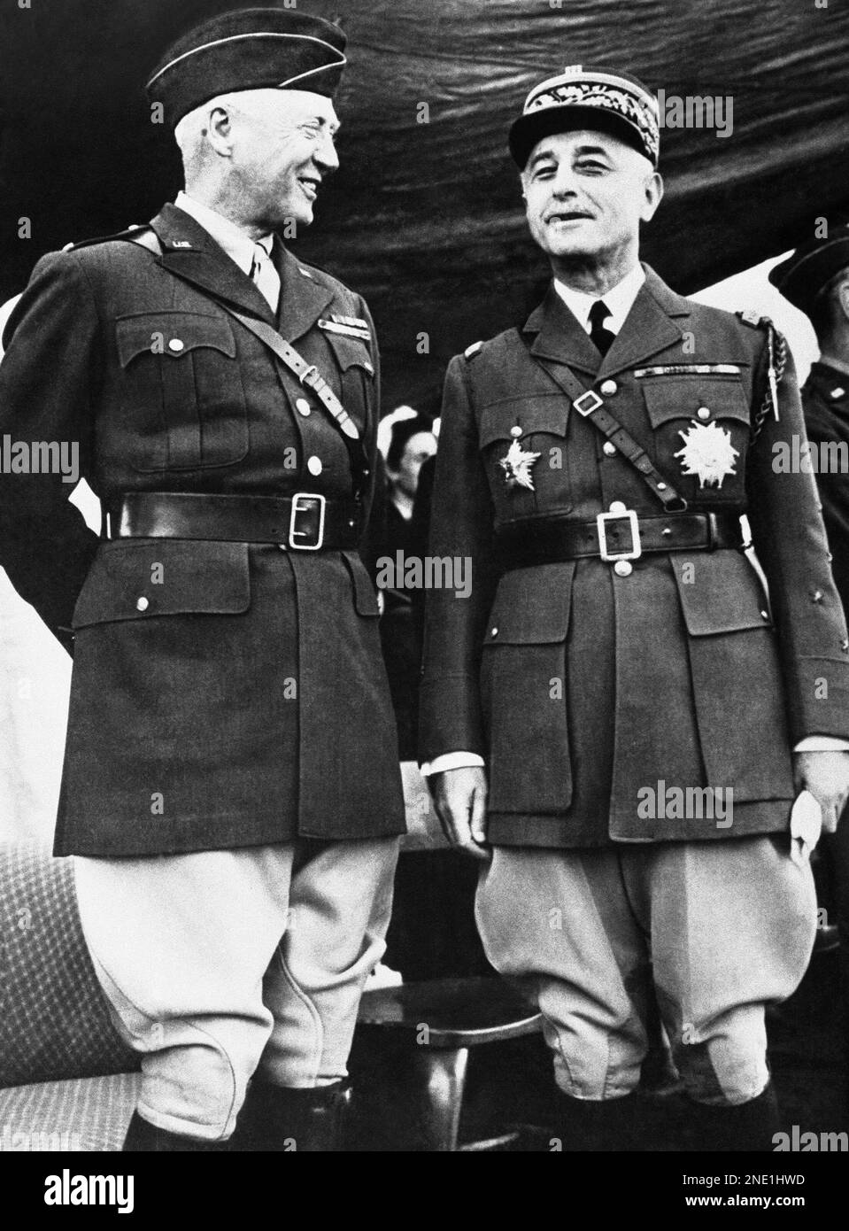 Major General George S. Patton, left, Commander of American troops ...