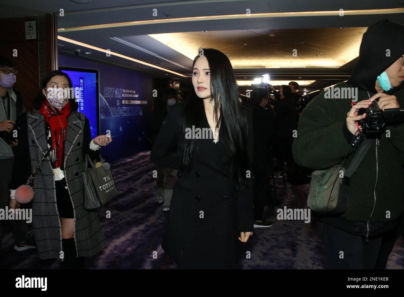 Taiwanese singer, actress, and writer Annie Yi attended an activity in ...