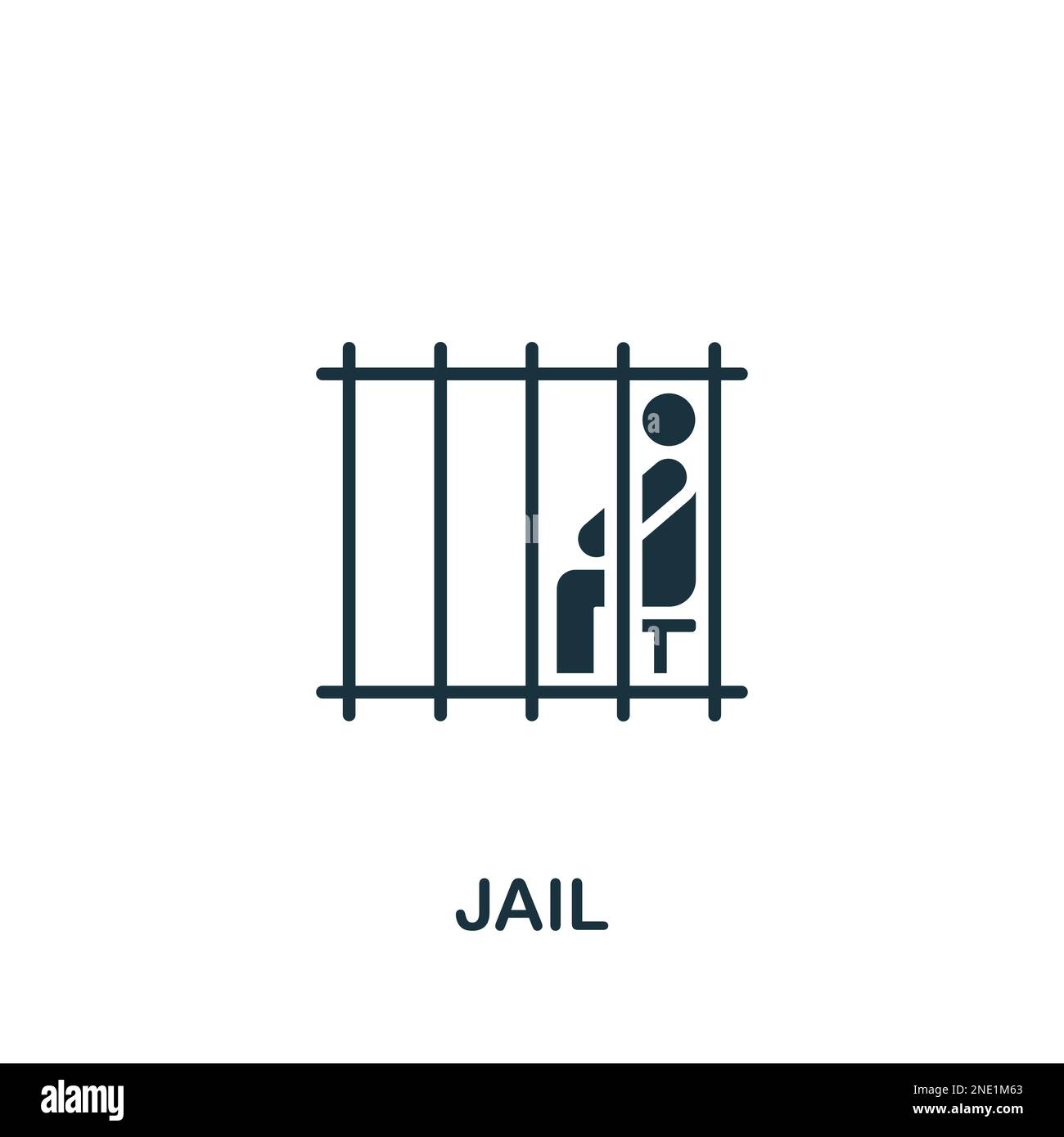 Jail icon. Monochrome simple sign from freedom collection. Jail icon ... Jail icon. Monochrome simple sign from freedom collection. Jail icon ...