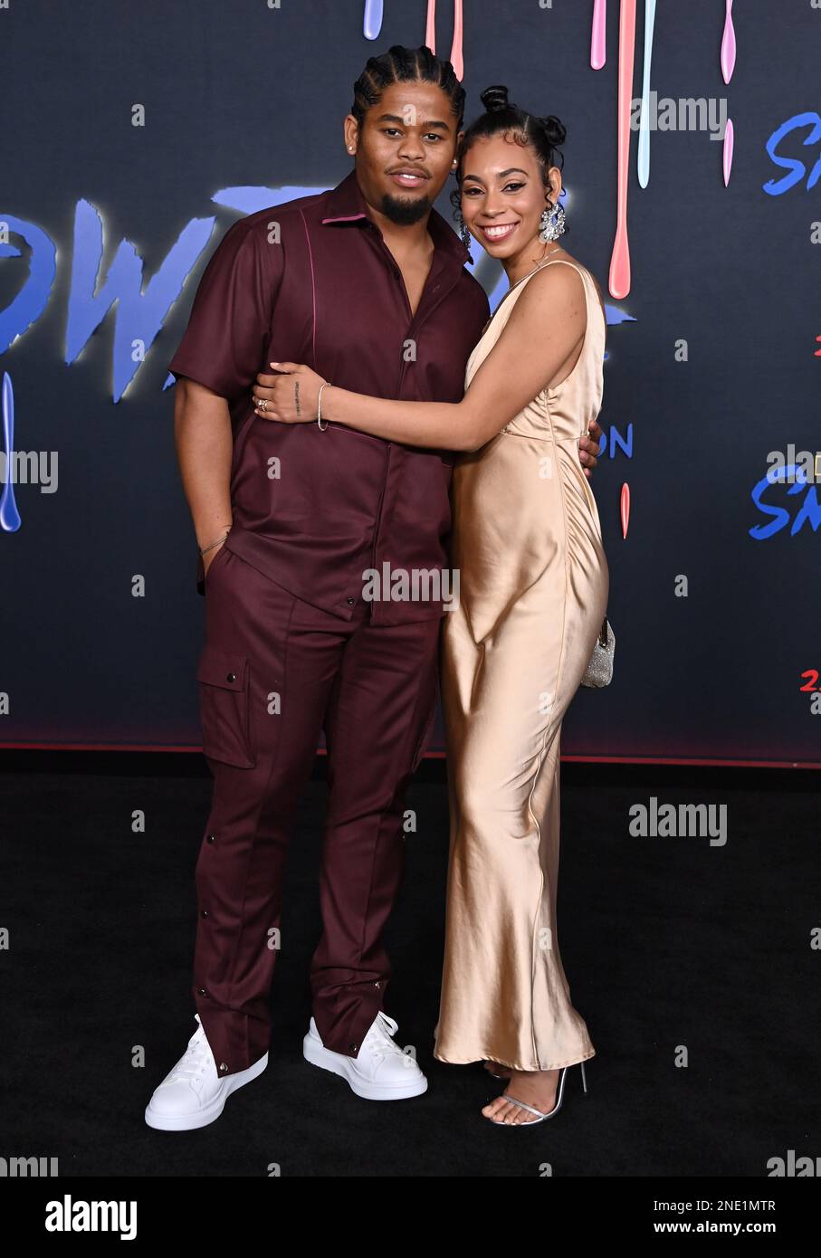 Los Angeles, USA. 15th Feb, 2023. Isaiah John and Hasha John arriving ...