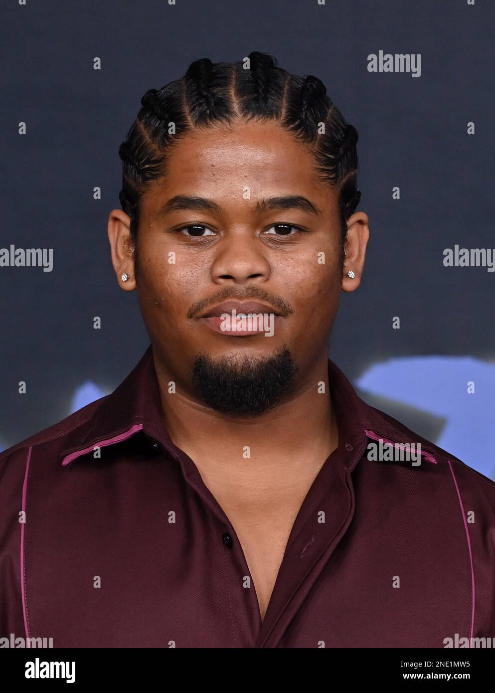 Los Angeles, USA. 15th Feb, 2023. Isaiah John arriving at the sixth and ...