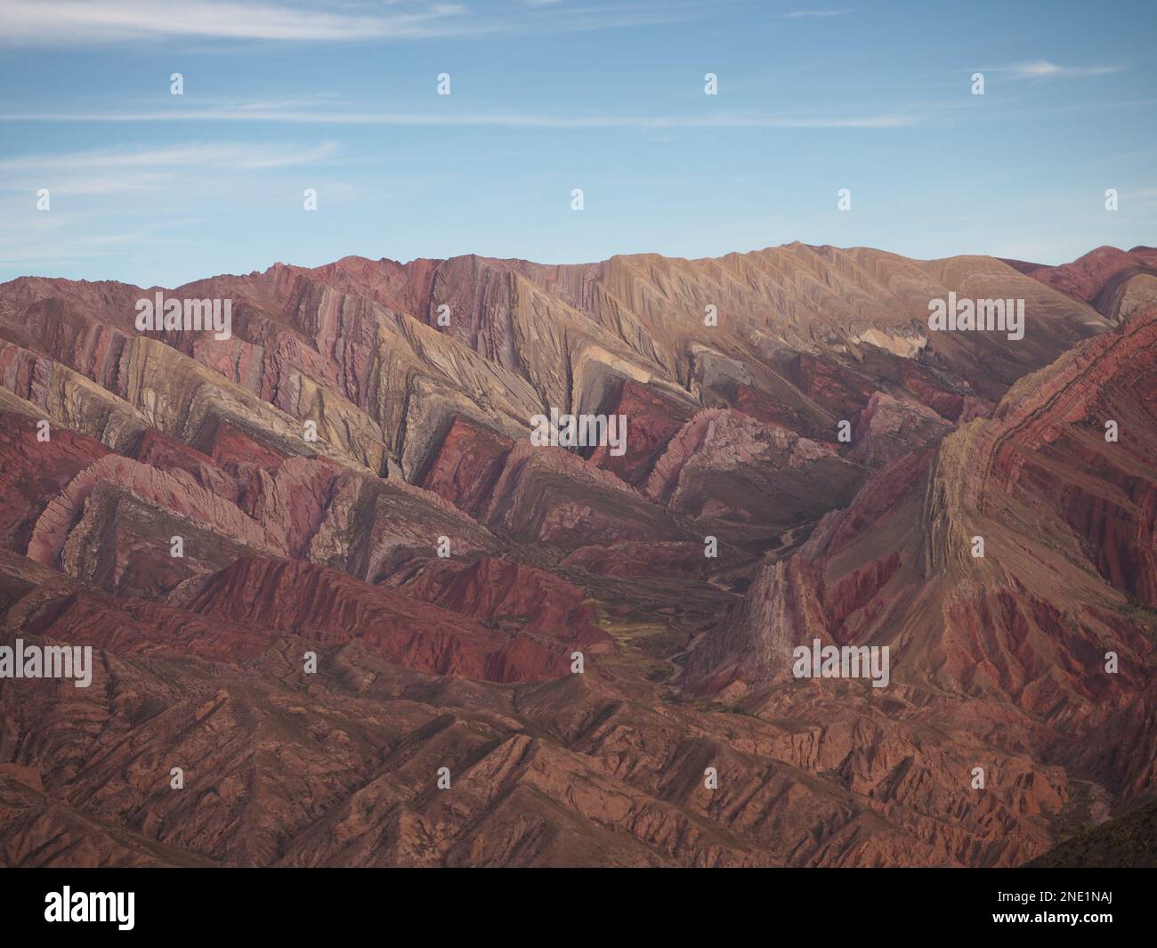 Serrania de Hornocal, the fourteen colors hill at Quebrada de Humahuaca ...