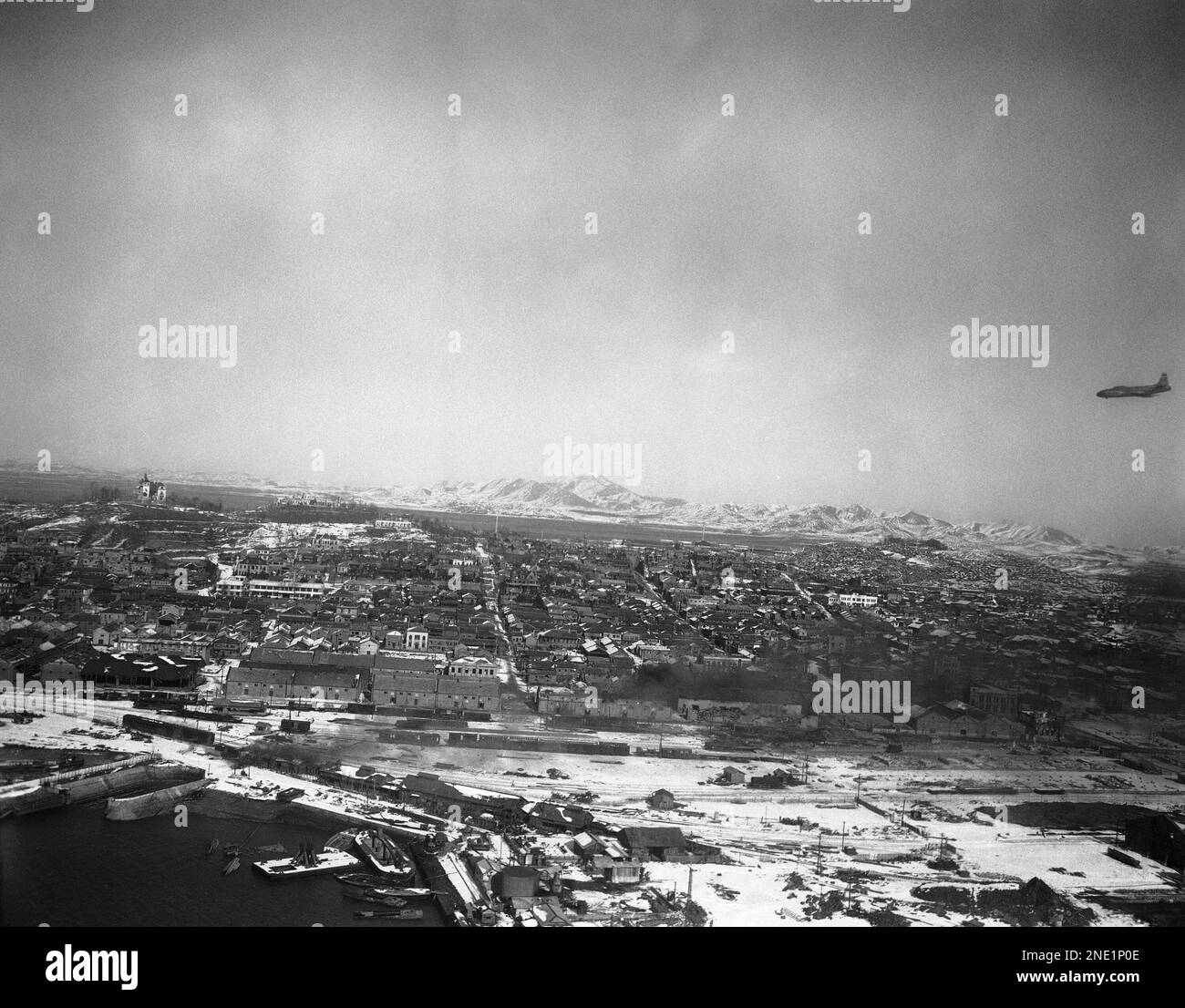 Another view of Inchon made from jet in which Martenhoff was flying ...
