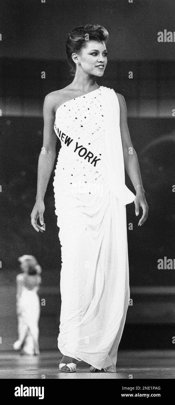 Vanessa Williams, Miss New York, walks down the runway of The Miss ...