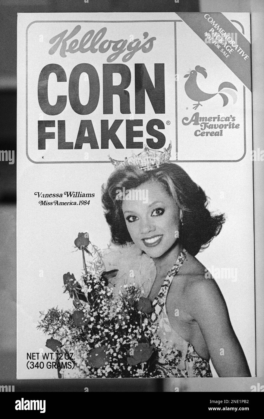 Packages Of Kelloggs Corn Flakes With Former Miss America Vanessa