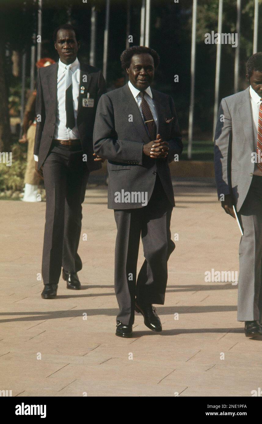 Dr. Milton Obote, president of Uganda is shown in 1983. (AP Photo Stock ...