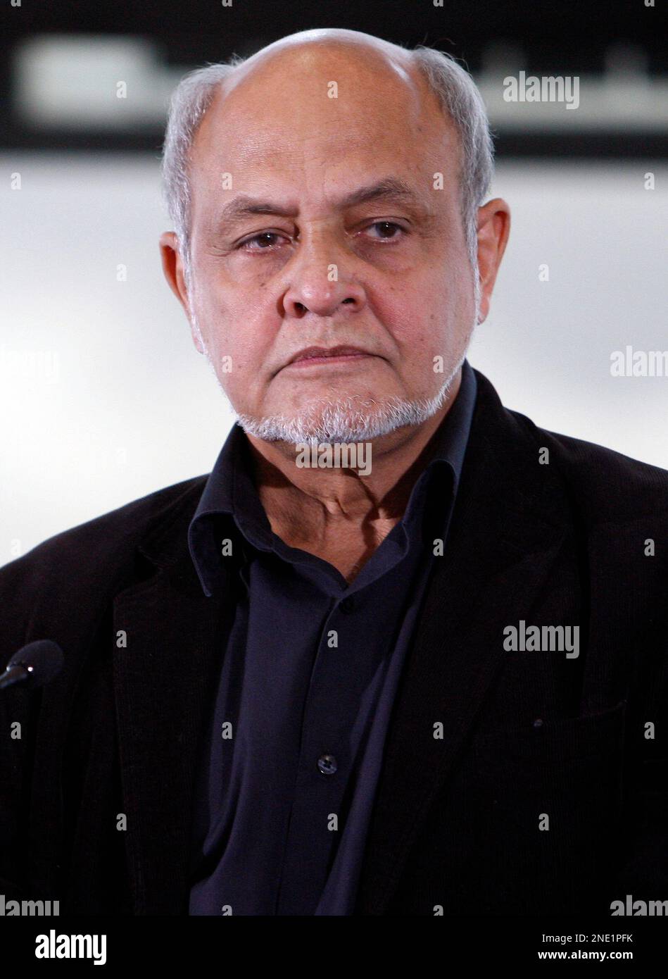 Structural engineer Cecil Balmond of Arup is seen at a press conference ...