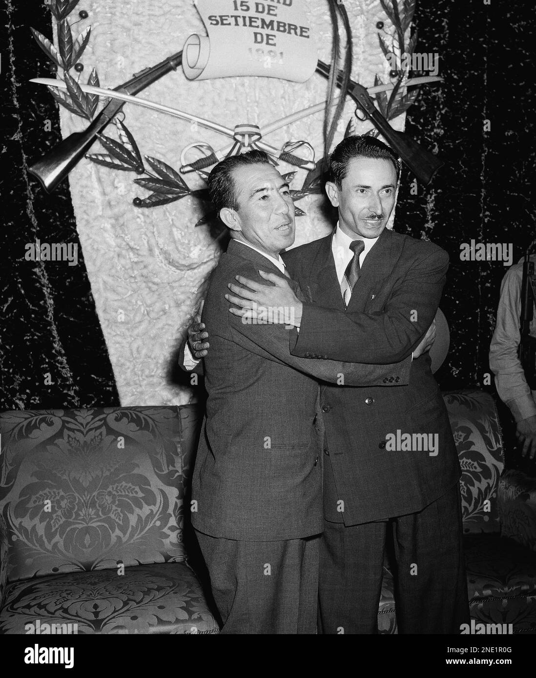 Col. Elfego Monzon, left, last chief of the Guatemalan government, and ...