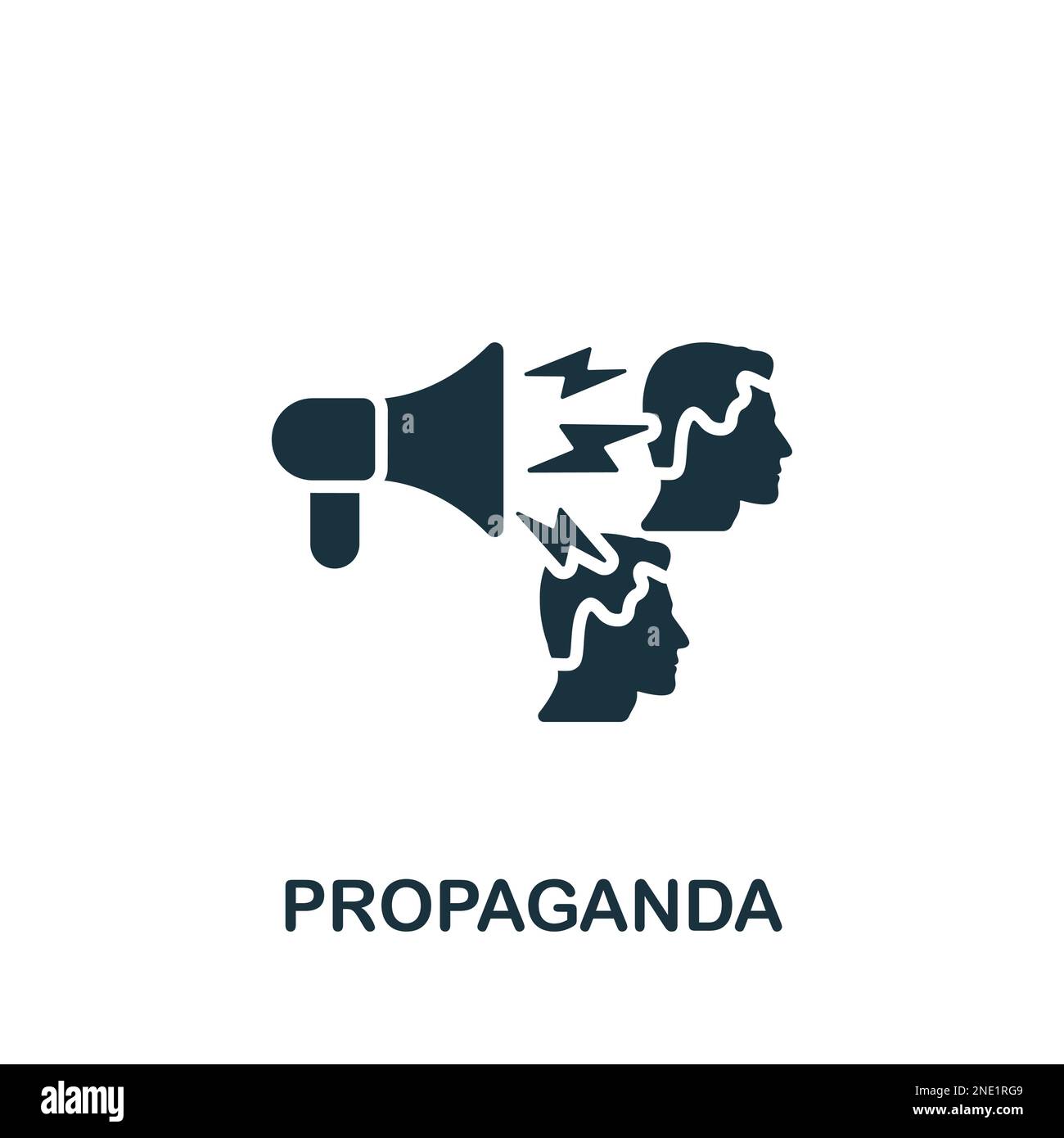 Propaganda icon. Monochrome simple sign from freedom collection ...