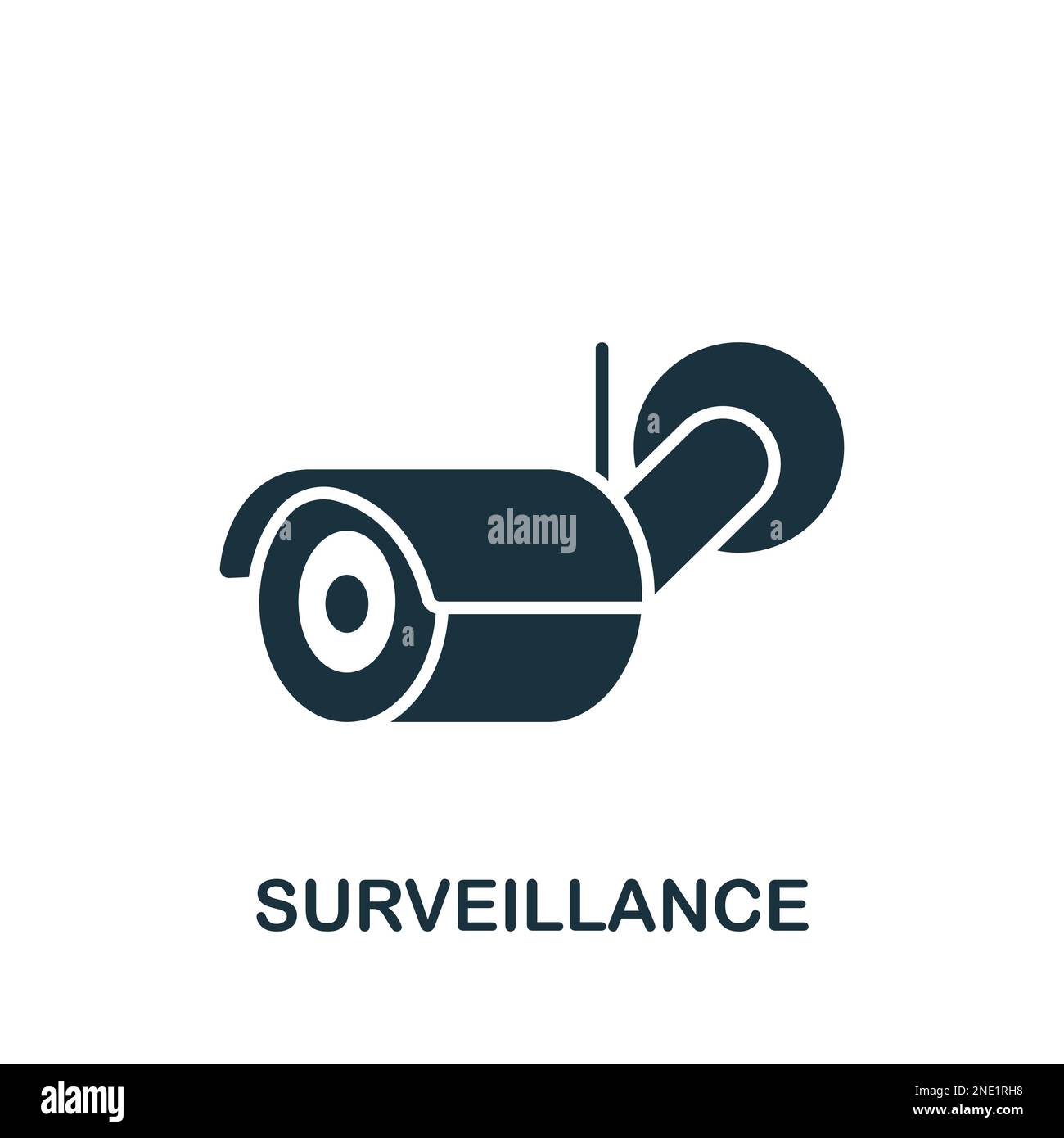 Surveillance icon. Monochrome simple sign from freedom collection ...