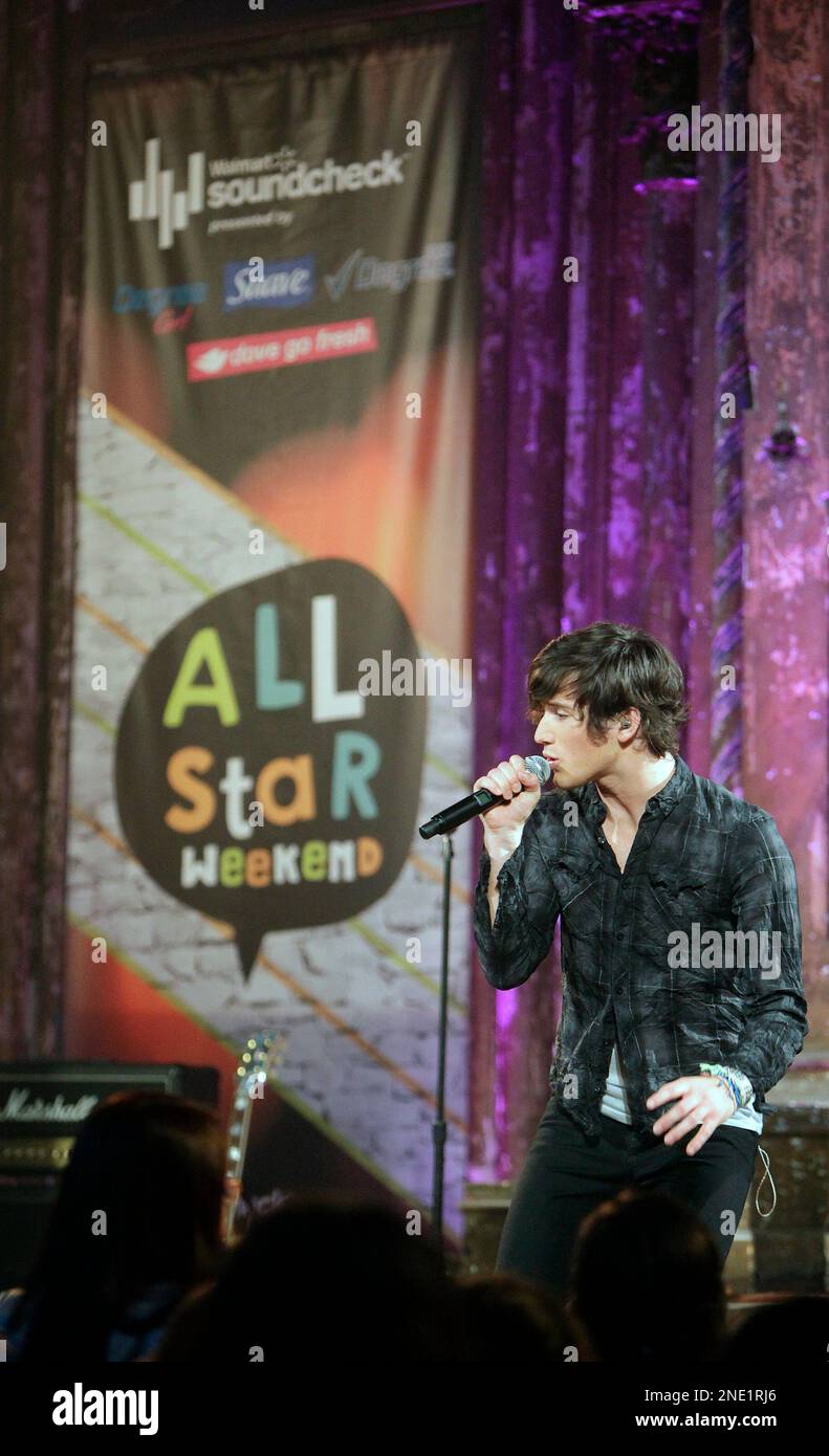 Zachary Porter of Allstar Weekend performs at the Unilever Tween Confidence VIP event, Tuesday ...