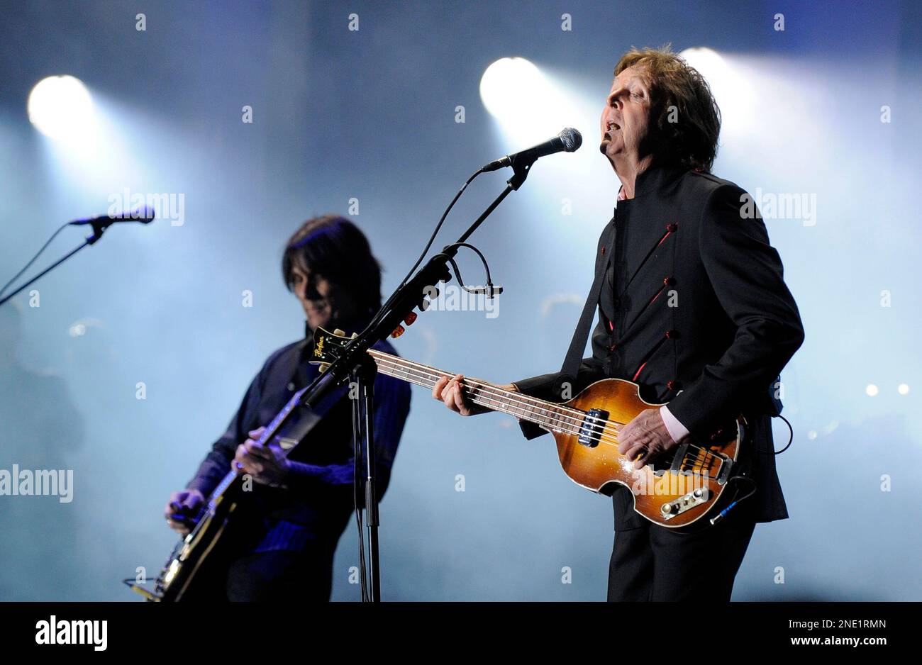 Sir Paul McCartney performs during a stop on his Up and Coming Tour at ...