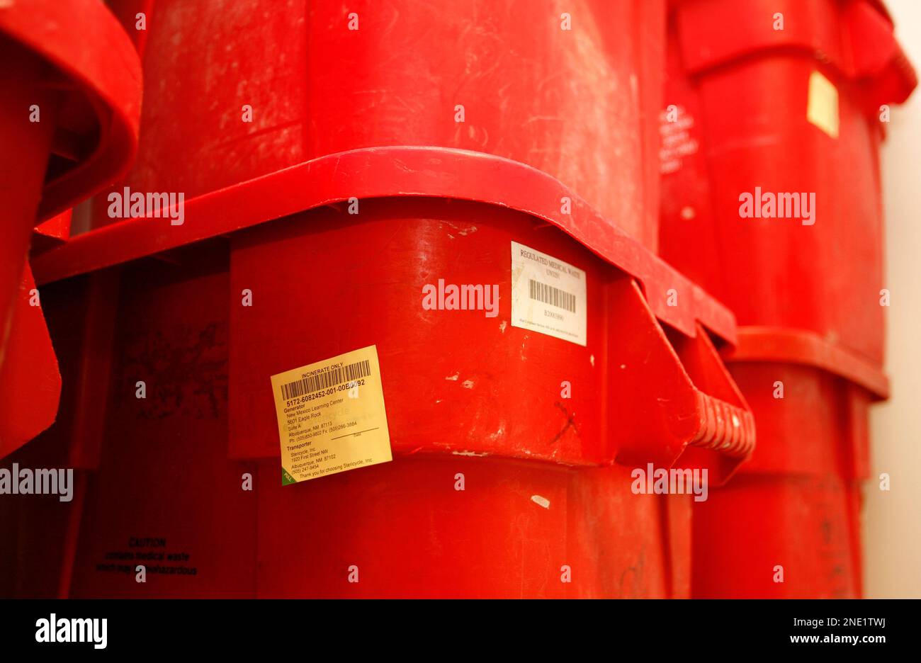 Containers holding unidentified body parts are stored by the Wyandotte ...