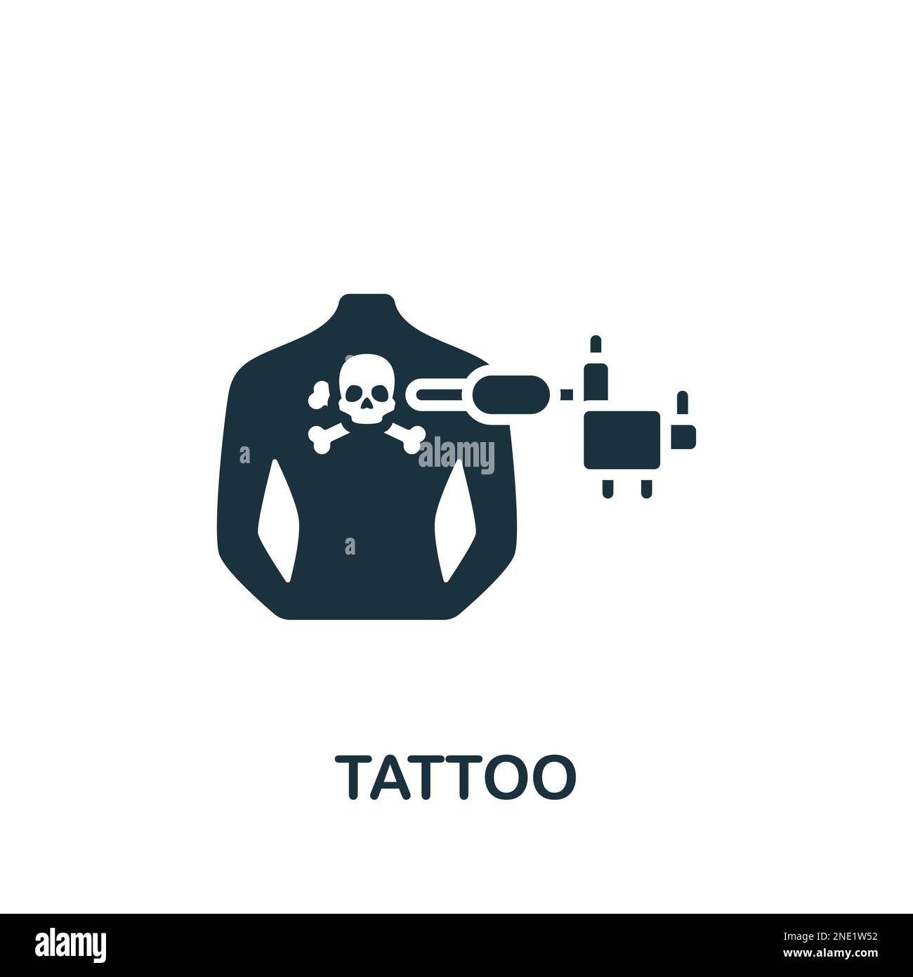 Tattoo icon. Monochrome simple sign from hobby collection. Tattoo icon ...