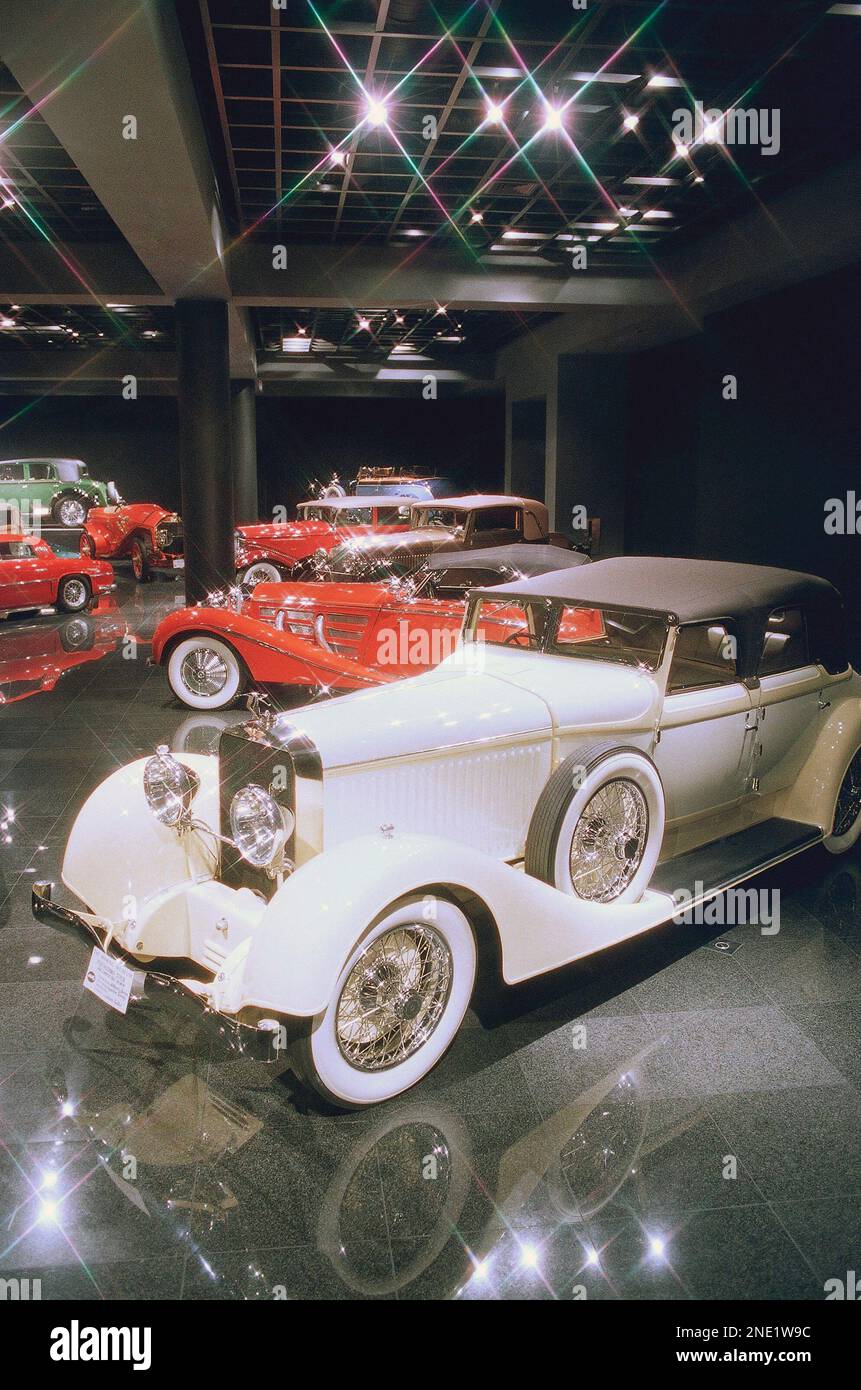 A 1928 Hispano Suiza H6 C convertible sedan is pictured on the second ...