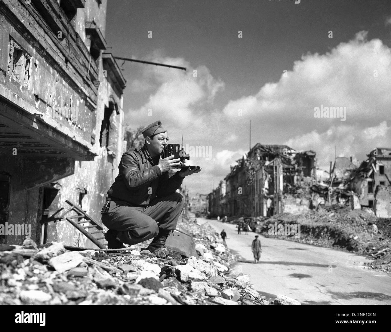 H. L. Griffin taking pictures of Berlin with the Goebbels propaganda ...