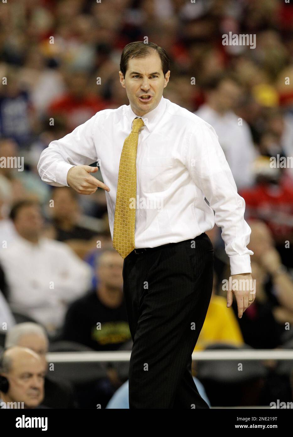 Baylor head coach Scott Drew during the second half of an NCAA South ...