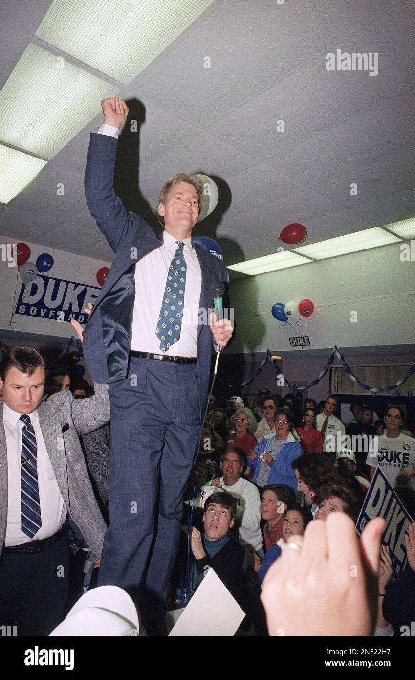 David Duke is shown at a rally in Pineville, La., Nov. 10, 1991. Duke ...