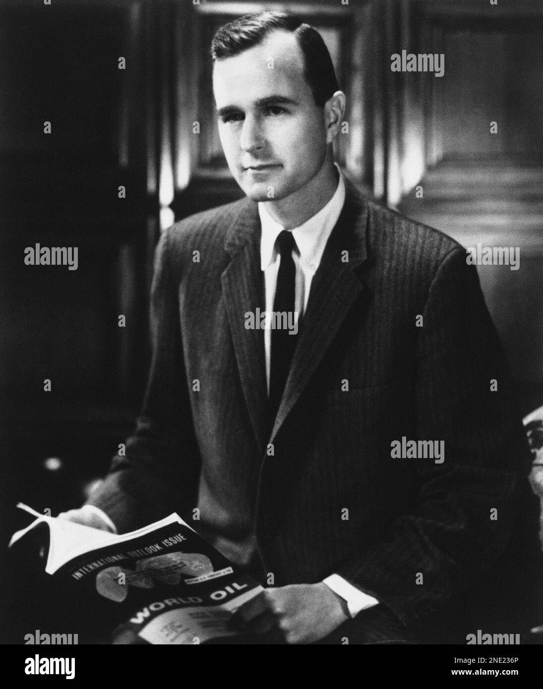 George Bush, president of Zapata Off-Shore oil company, is shown in ...
