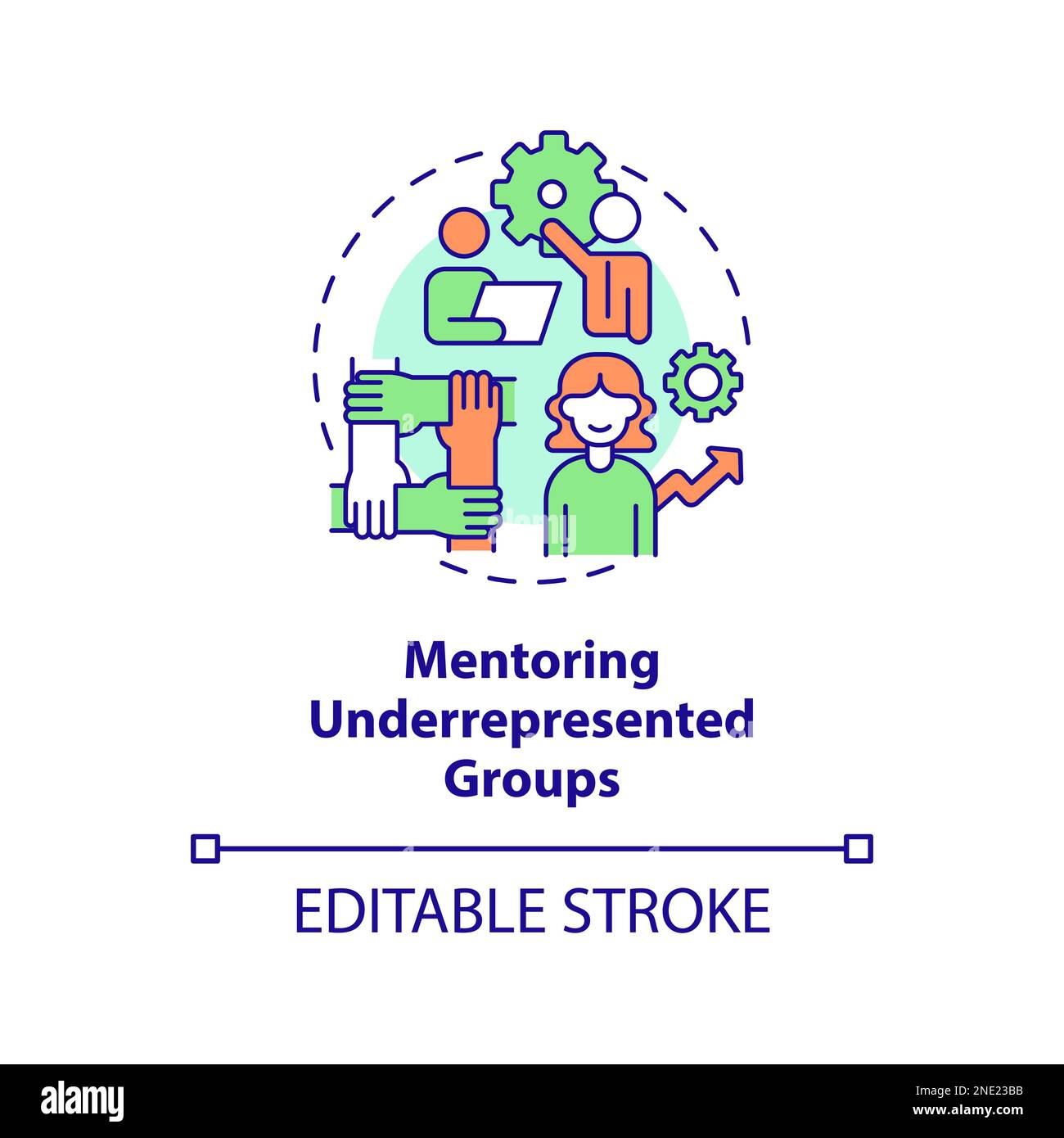 Mentoring underrepresented groups concept icon Stock Vector Image & Art ... Mentoring underrepresented groups concept icon Stock Vector Image & Art ...