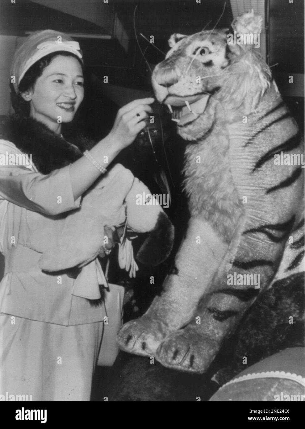 Princess Michiko of Japan shopping in Fifith Avenue, New York City ...