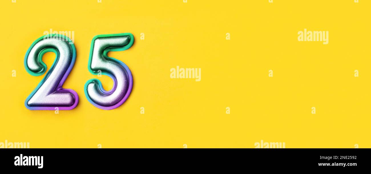 25 years celebration. Greeting banner Stock Photo - Alamy