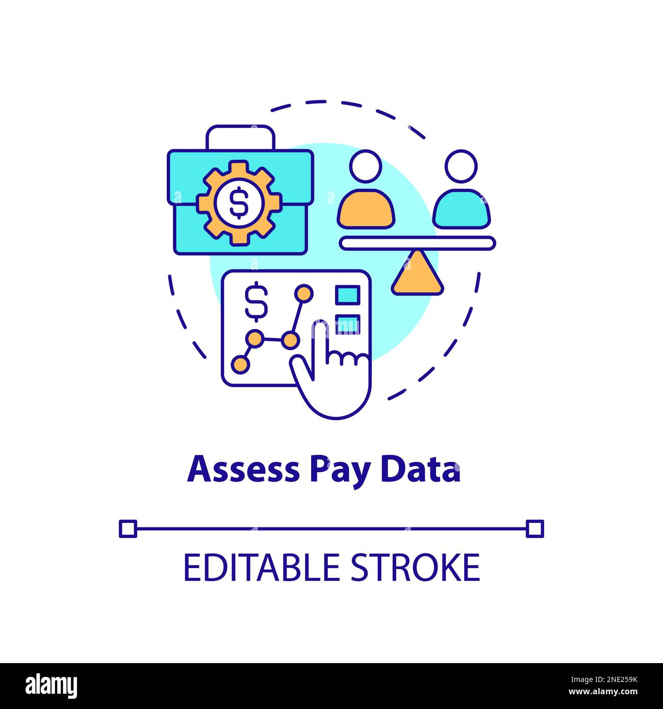 Assess pay data concept icon Stock Vector Image & Art - Alamy