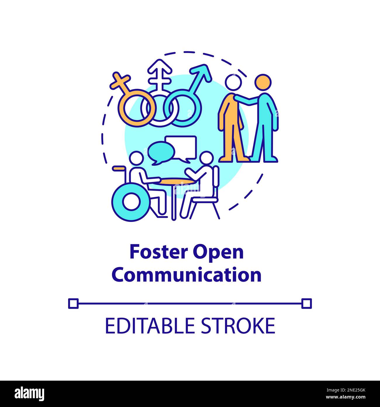 Foster open communication concept icon Stock Vector Image & Art - Alamy
