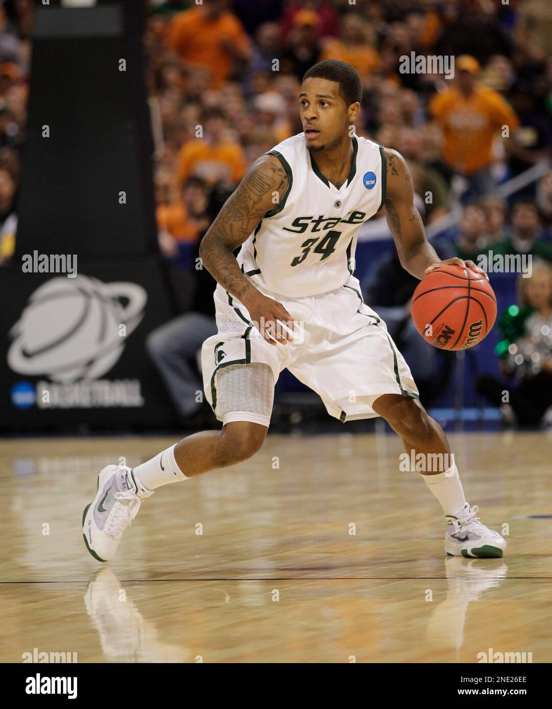 Michigan State's Korie Lucious (34) is seen in action against Tennessee ...