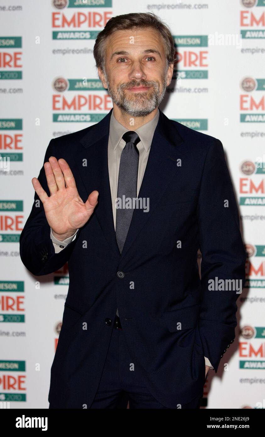 German actor Christoph Waltz arrives for the 2010 Empire Film Awards at ...