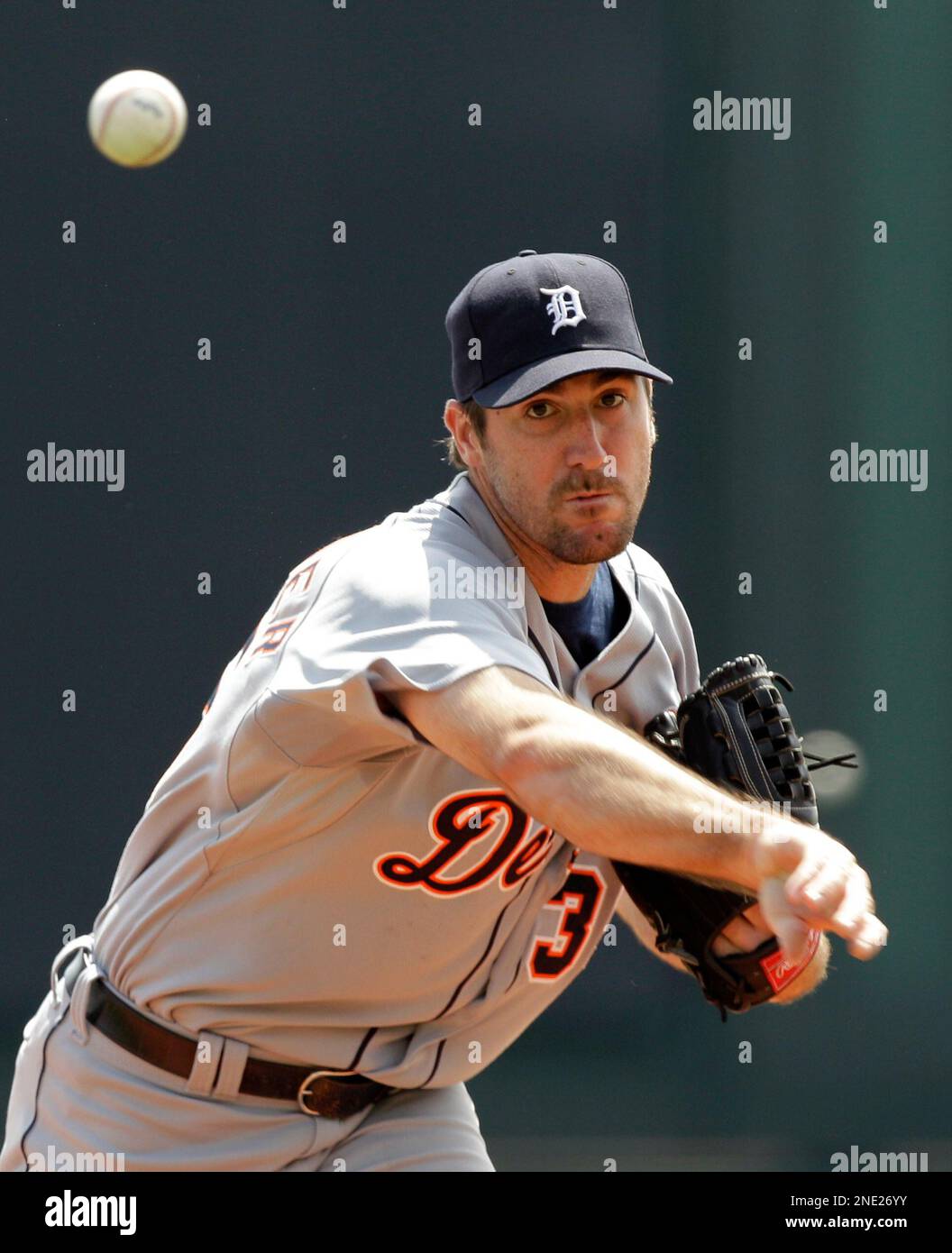 Detroit Tigers' Justin Verlander during a spring training baseball game ...