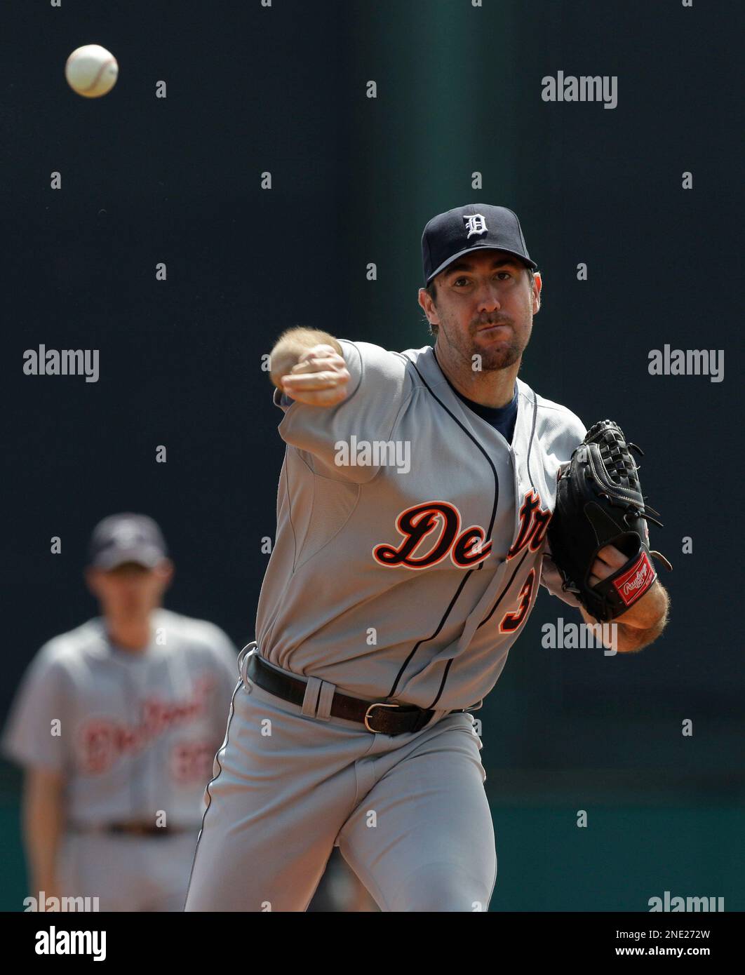 Detroit Tigers' Justin Verlander during a spring training baseball game ...