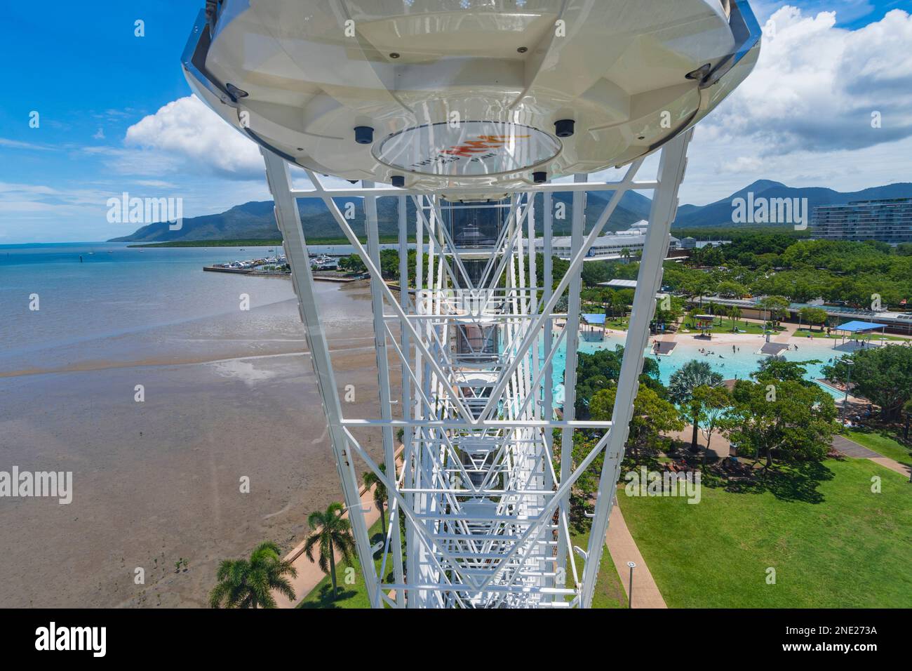 Scenic view of Cairns from the Reef Eye, a popular tourist attraction ...