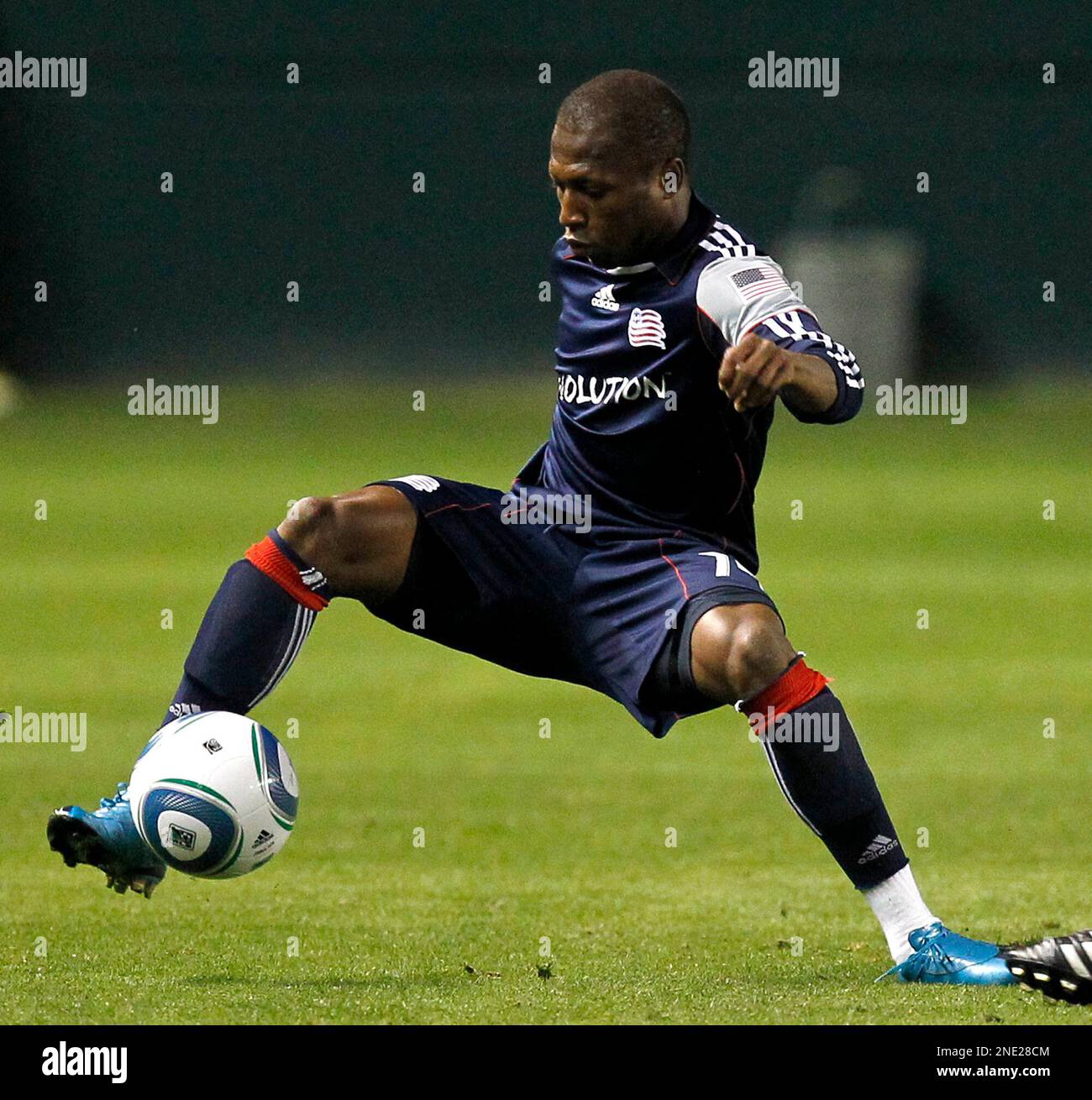 New England Revolution's Sainey Nyassi plays against the Los Angeles ...