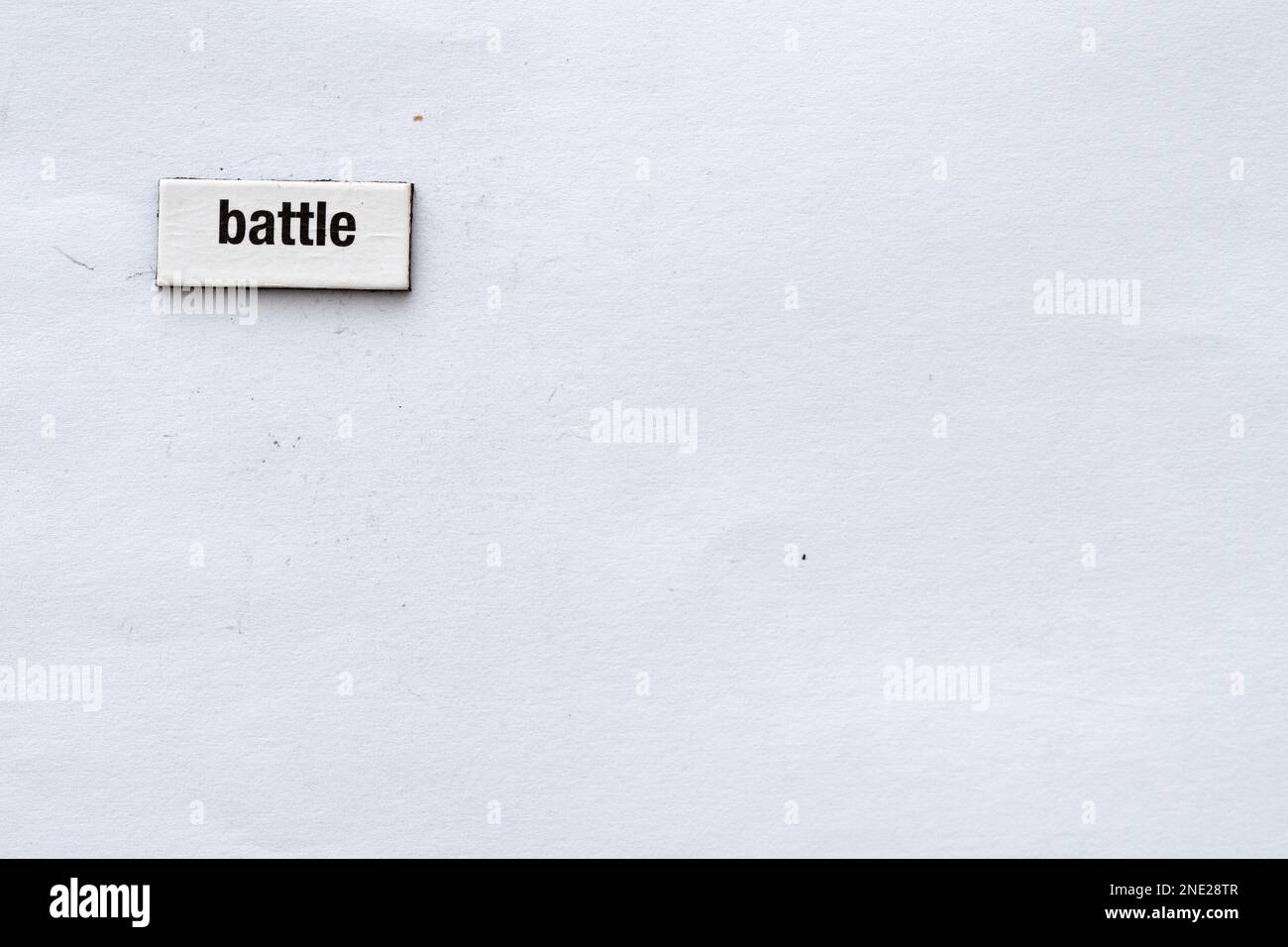 The word battle wrote on white background Stock Photo - Alamy