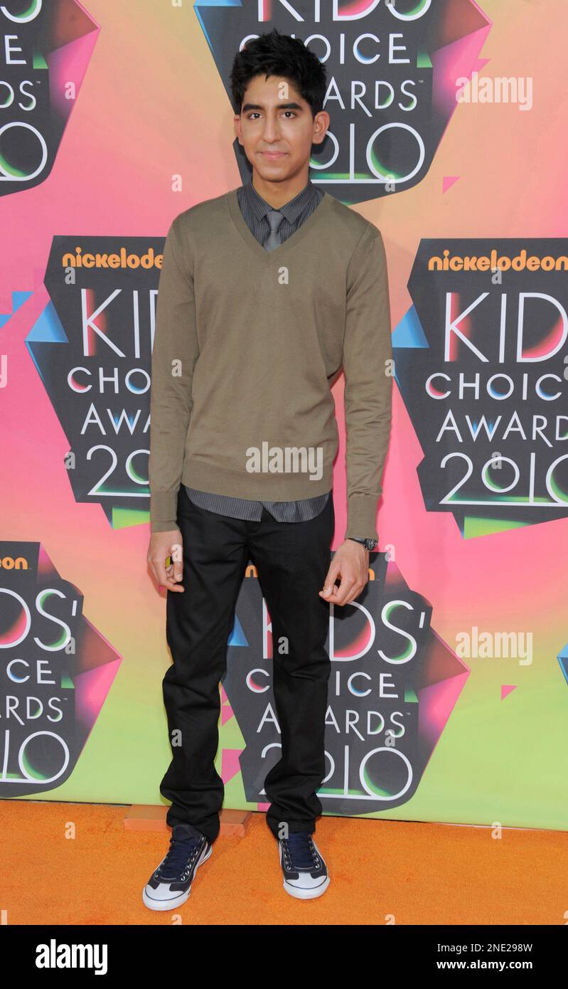 Dev Patel arrives at Nickelodeon's 23rd Annual Kids' Choice Awards on Saturday, March 27, 2010 ...