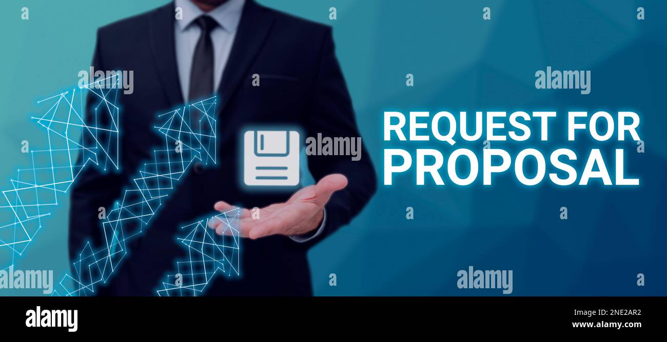 Text showing inspiration Request For Proposal. Business overview ...