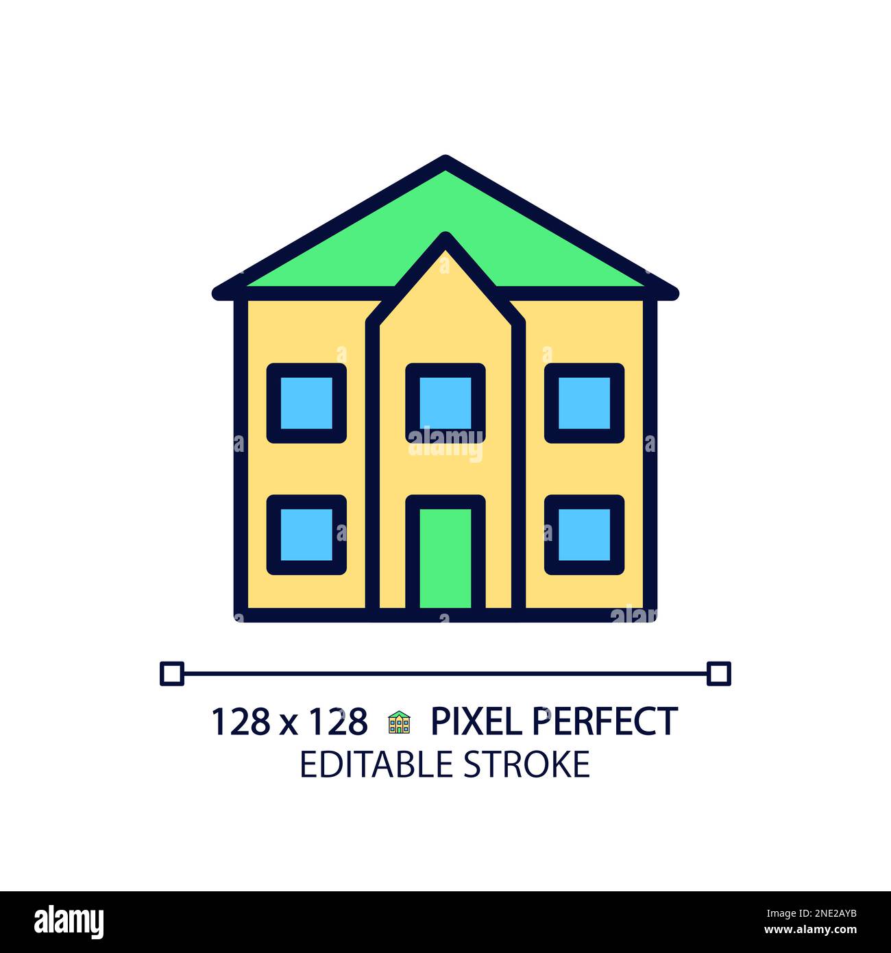 Facade detached house Stock Vector Images - Alamy