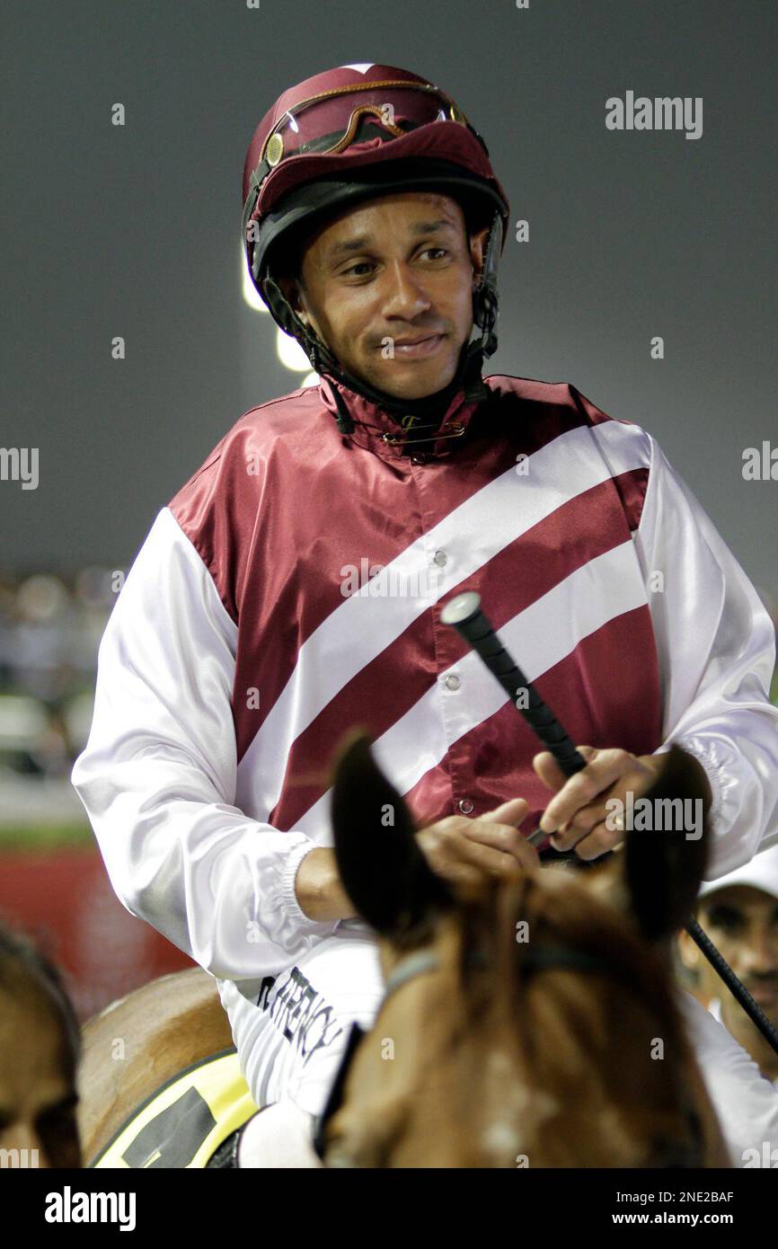 Al Shemali ridden by Royston Ffrench, seen, after winning the Dubai ...