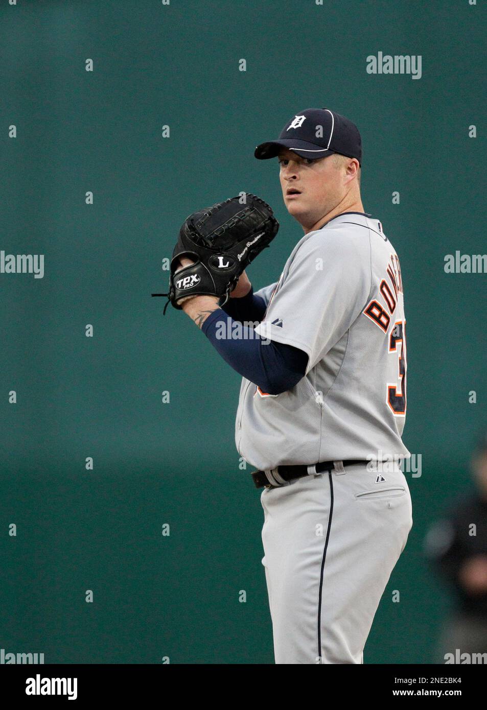 Detroit Tigers starter Jeremy Bonderman throws during the second inning ...
