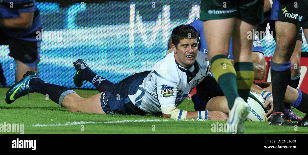 Steyn Morne of the Bulls of South Africa scores a try against Western ...