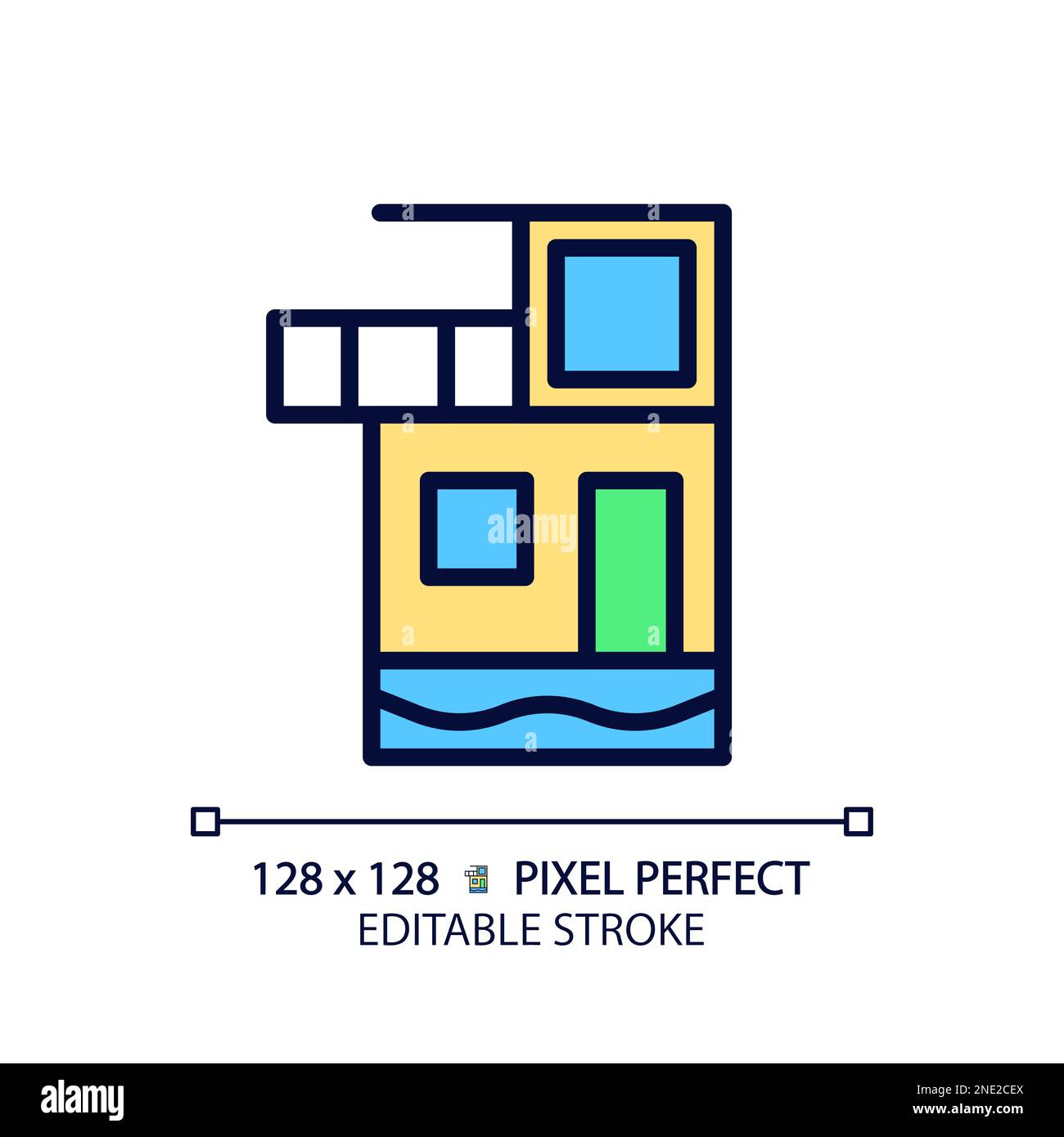 Villa by lake Stock Vector Images - Alamy